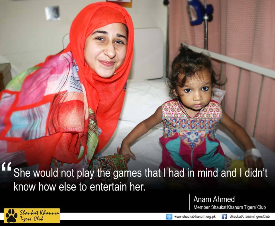 Anam Ahmed Volunteers at Shaukat Khanum Cancer Hospital